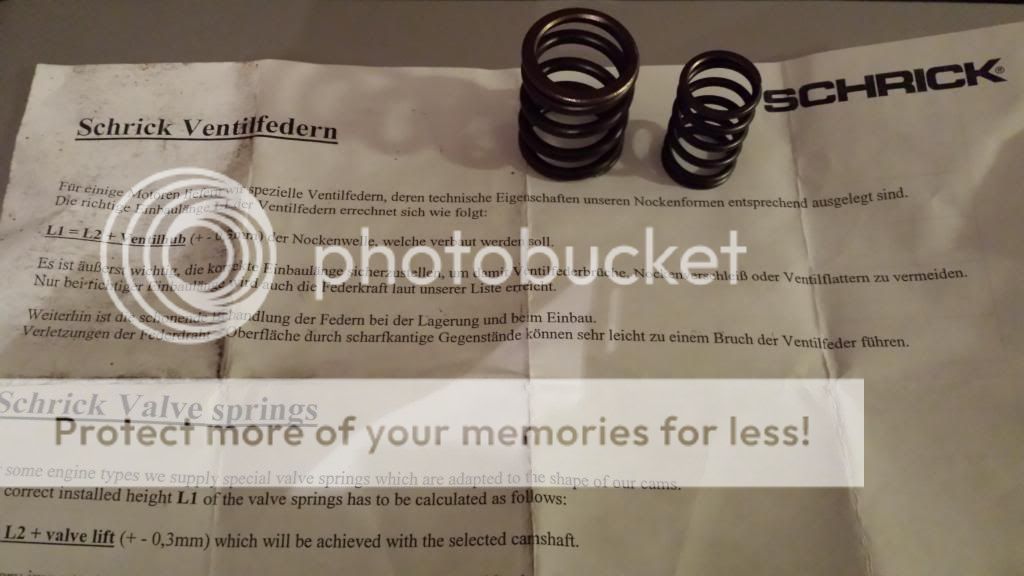 Schrick valvesprings needs adapterplates? Spacers? New to me... Anyone ...